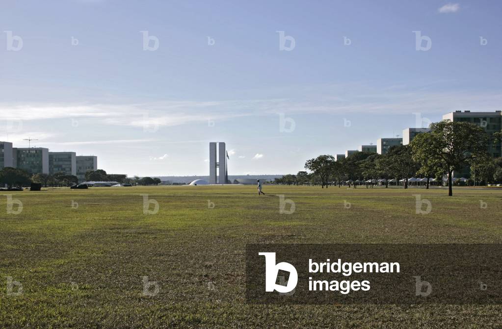 Image of The monumental axis has Brasilia (Brazil). Realisation 1960 ...