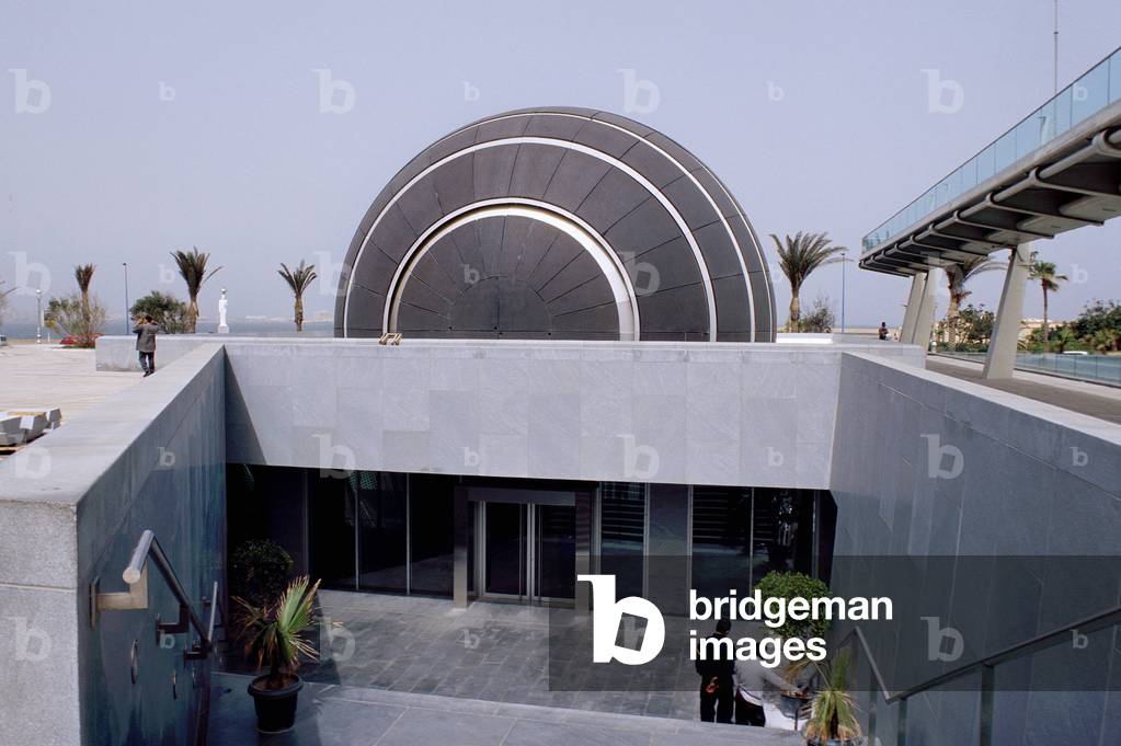 Image of The Library of Alexandria in Egypt (Bibliotheca Alexandrina), Architect Snohetta, by ...