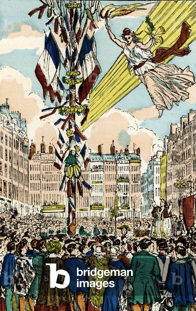 Image of Freedom guiding the people, 19th century (Epinal print)