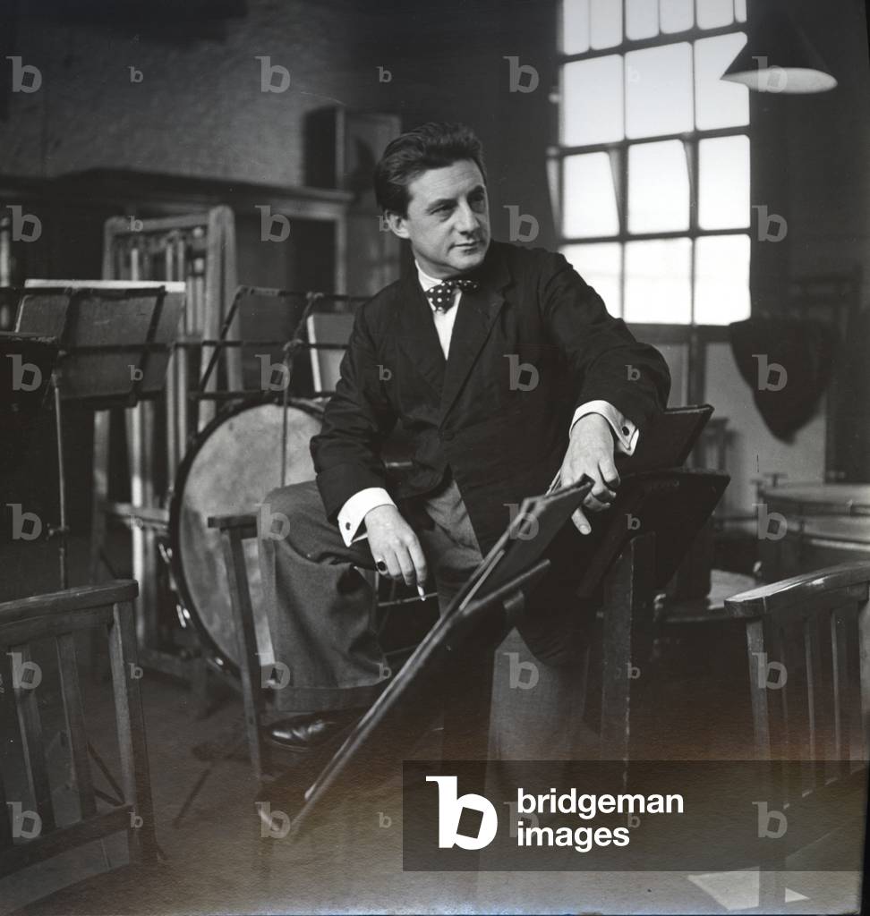 Image of Portrait of Sir John Barbirolli (1899-1970) (b/w photo) by ...