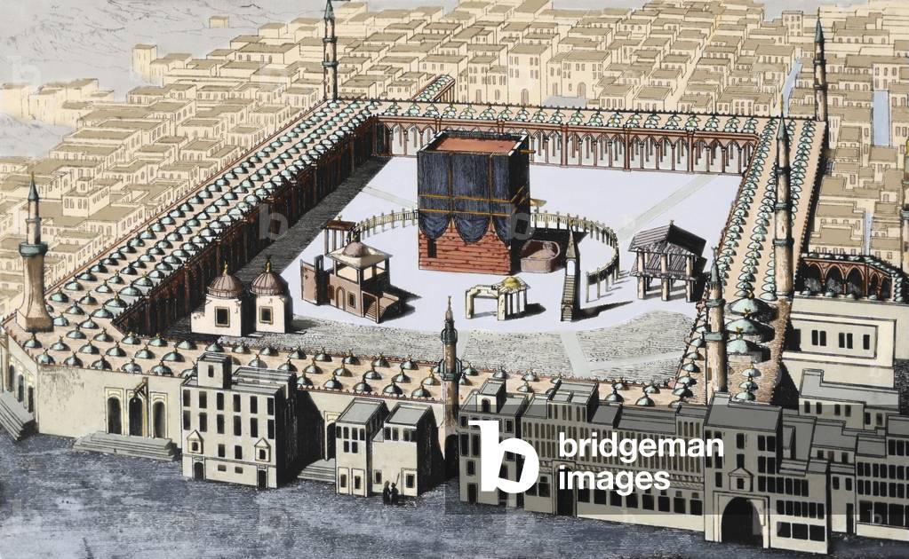 Image of La Kaaba (Ka'aba or Ka'ba) in Mecca (Saudi Arabia), the