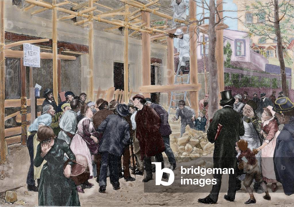 Image of Malluck (misfortune) - Colorised engraving from the painting ...