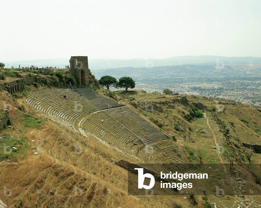 Image of Roman architecture: view of the Pergamum Theatre (Pergamum ...