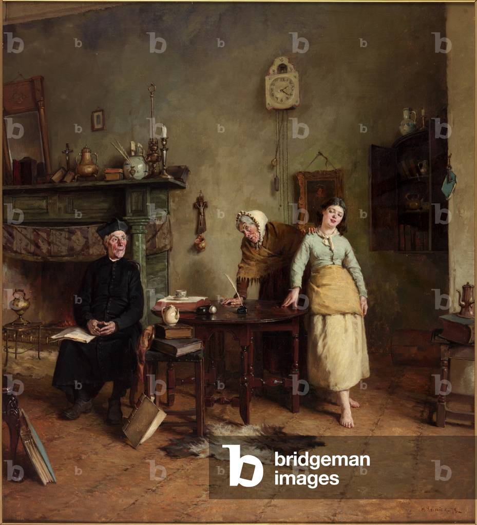 Image of The Wayward Daughter, 1878 (oil on canvas) by Helmick, Howard ...