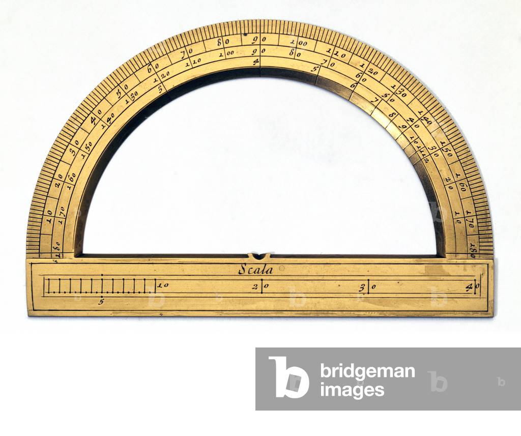 Image of Mathematical Instruments, 18th Century Lusuerg protractor, 1701