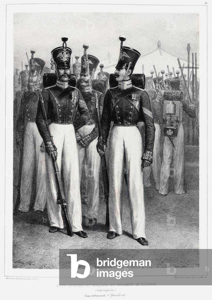 Image of Soldiers of the Volhynie Regiment, (Imperial Guard),¿ 1837