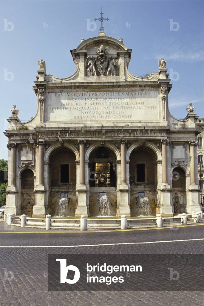 Image of Italy, Rome, Gianicolo, Janiculum, Fontana dell'Acqua Paola ...