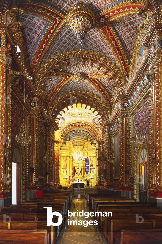 Image of Mexico, Morelia, Santuario de Nuestra Senora de Guadalupe, view down