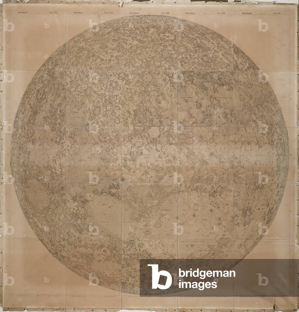 Image of Large map of the Moon, by Wilhelm Lohrmann, 1878