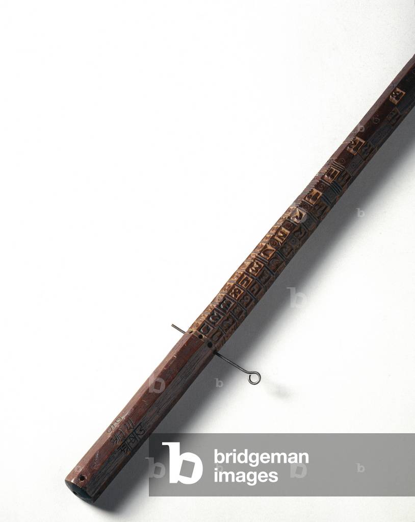 Image of Sundials, Altitude Tibetan priestÕs time stick from Darjeeling ...