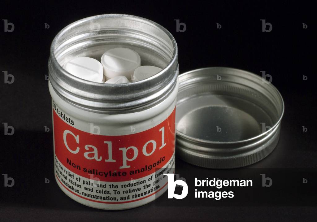 Image of Medicines Metal container of 50 tablets of Calpol, 1975-1985