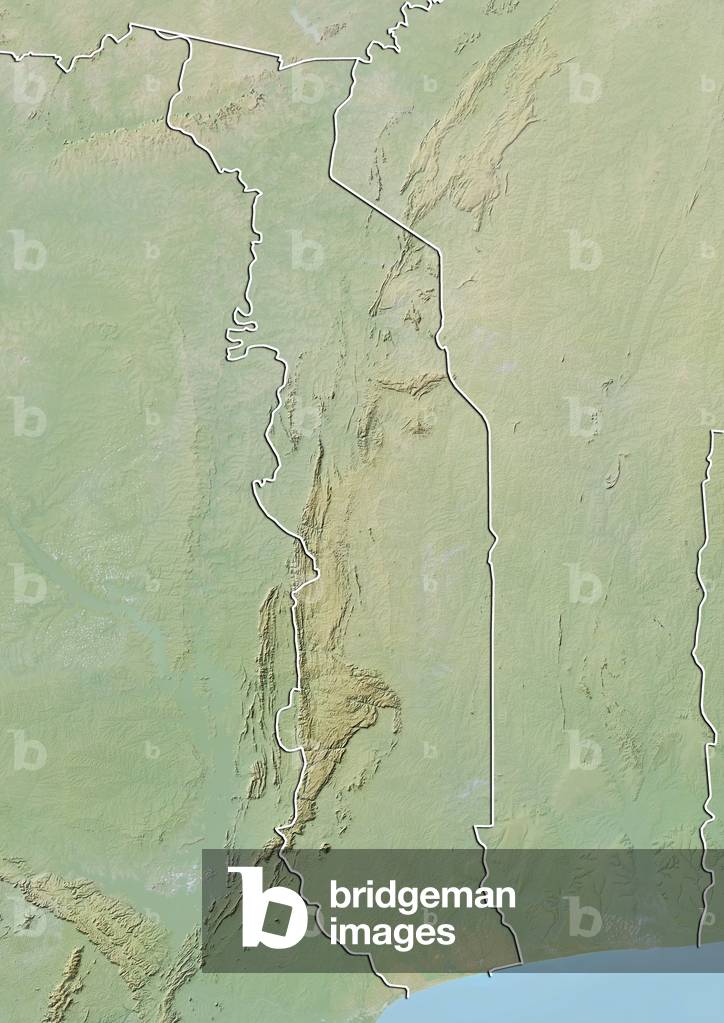 Image of Relief map of Togo (with border). This image was compiled