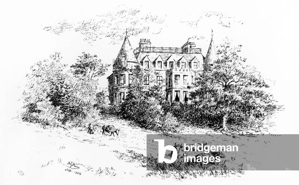 Image of Netherhall, home of Lord Kelvin, near Largs in Scotland, 1875-1907