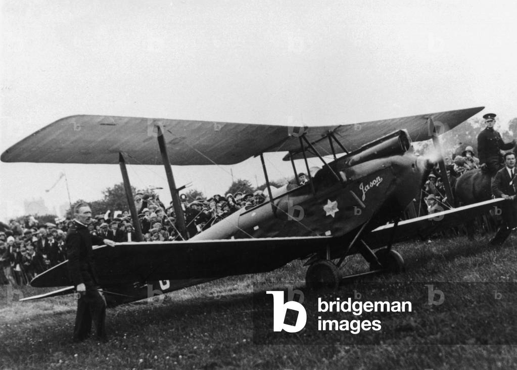 Image of Amy Johnson's single seater de Havilland Moth biplane, 'Jason ...