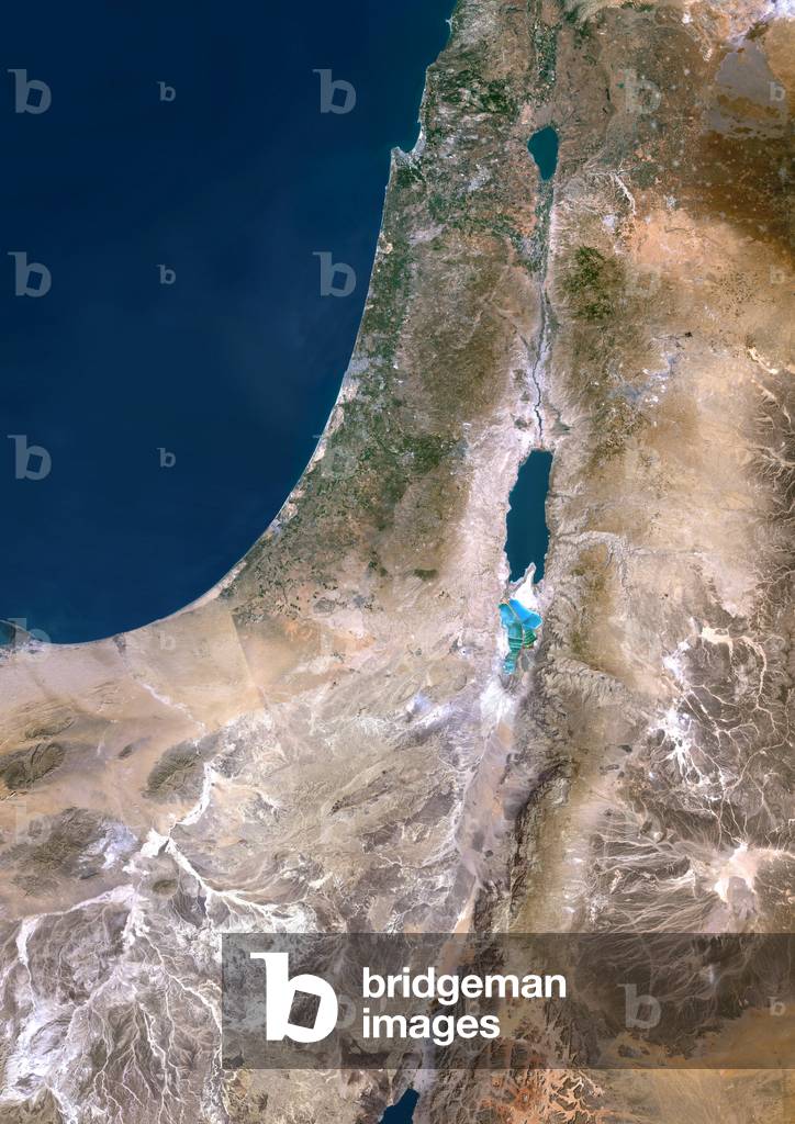 Image of Israel, True Colour Satellite Image. Israel, true colour ...