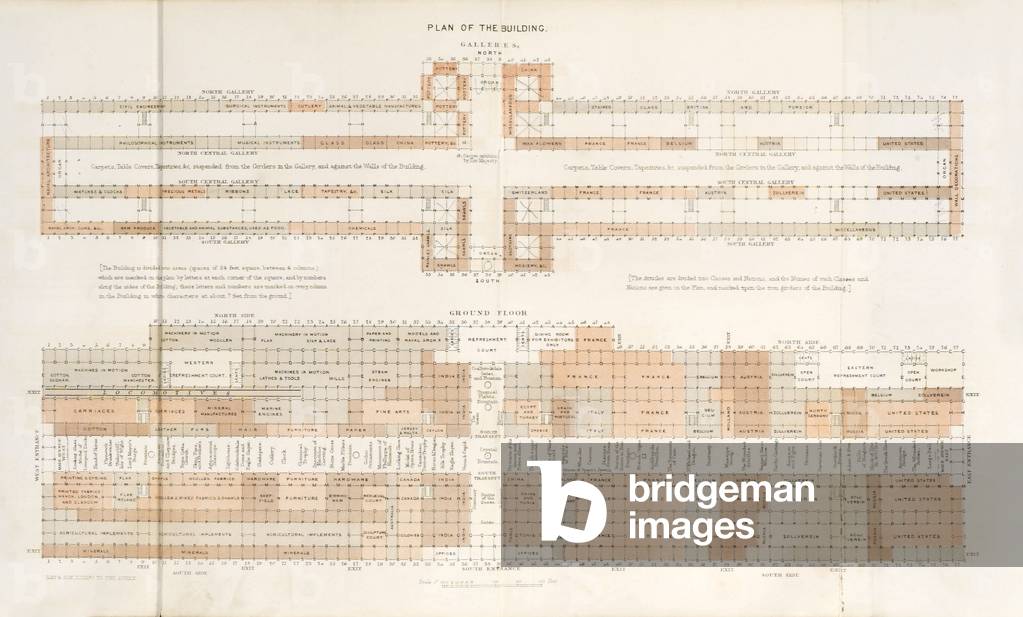 Image of Great Exhibition 1851 Plan of the Great Exhibition building, 1851