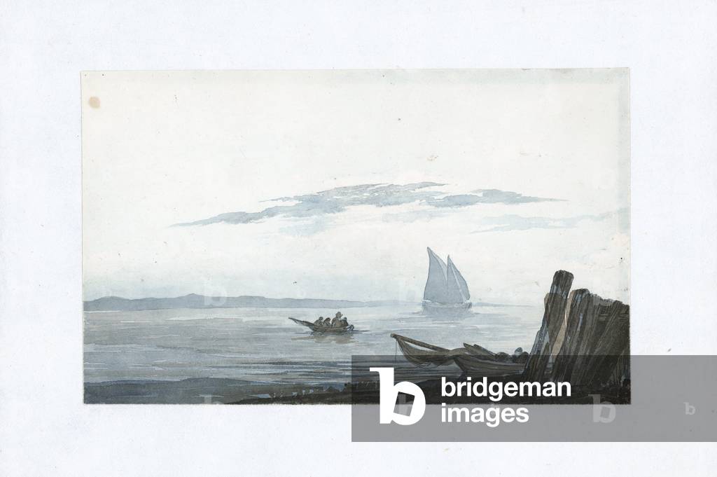 Image of Light cumulus and stratus above a sea inlet, 1803-1811 by ...