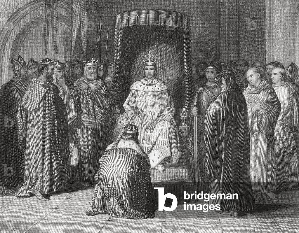 Image of King Richard Ii Knighting The Kings Of Connaught, Ulster, Thomond