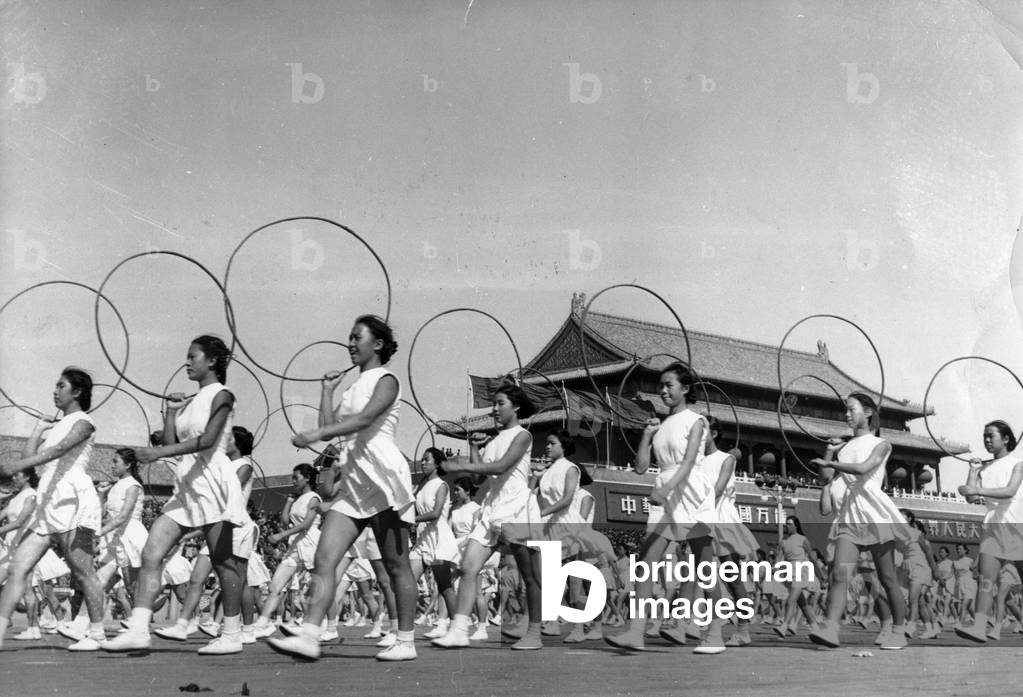 Image Of National Day Celebration In Peking October 1 1957 Women image-of-national-day-celebration-in-peking-october-1-1957-women
