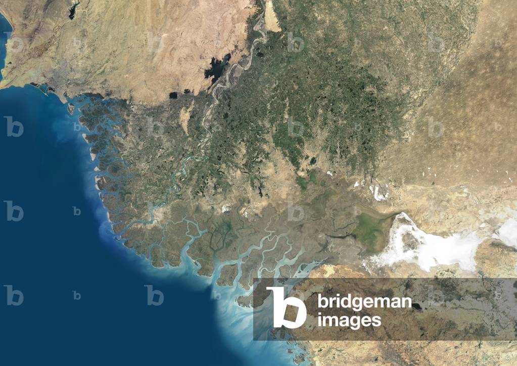 Image of Indus Delta, Pakistan, True Colour Satellite Image. True ...