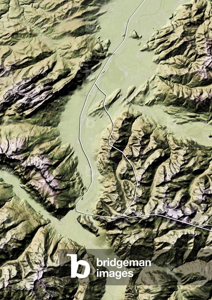 Image of Relief map of Liechtenstein (with border). This image was compiled