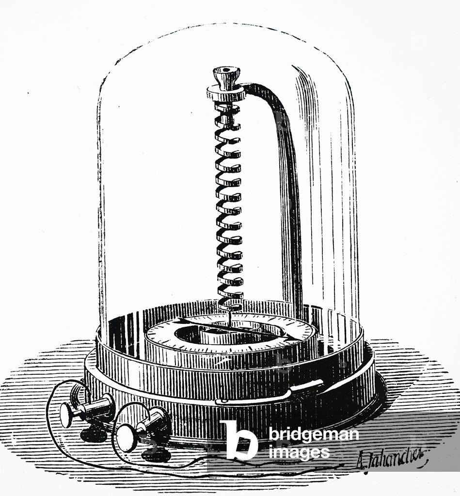 Image of Engraving depicting a Breguet's thermometer. A Breguet's ...