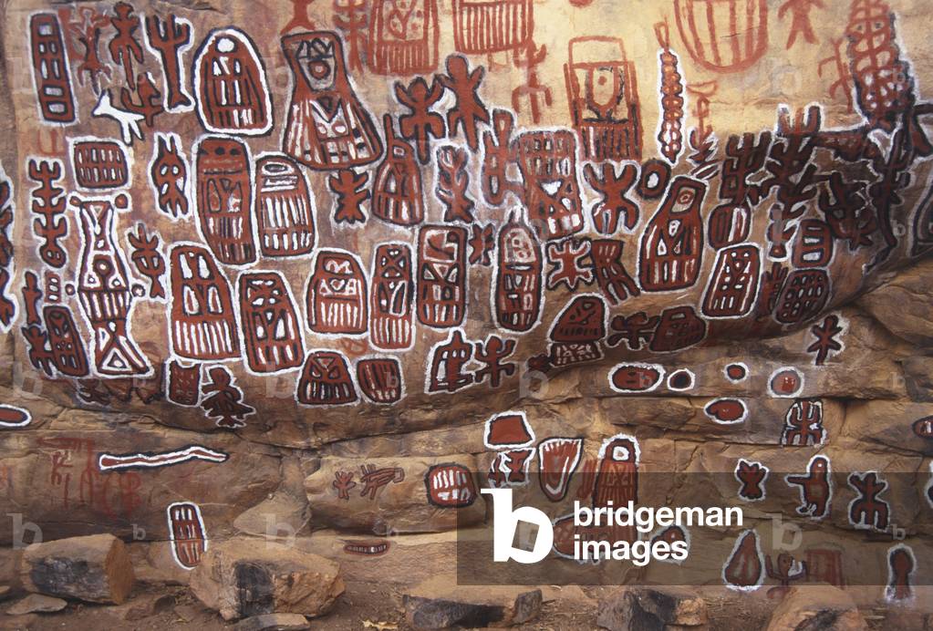 Image of Peinture rupestre Dogon, Mali - Dagon Rock Paintings in Africa ...