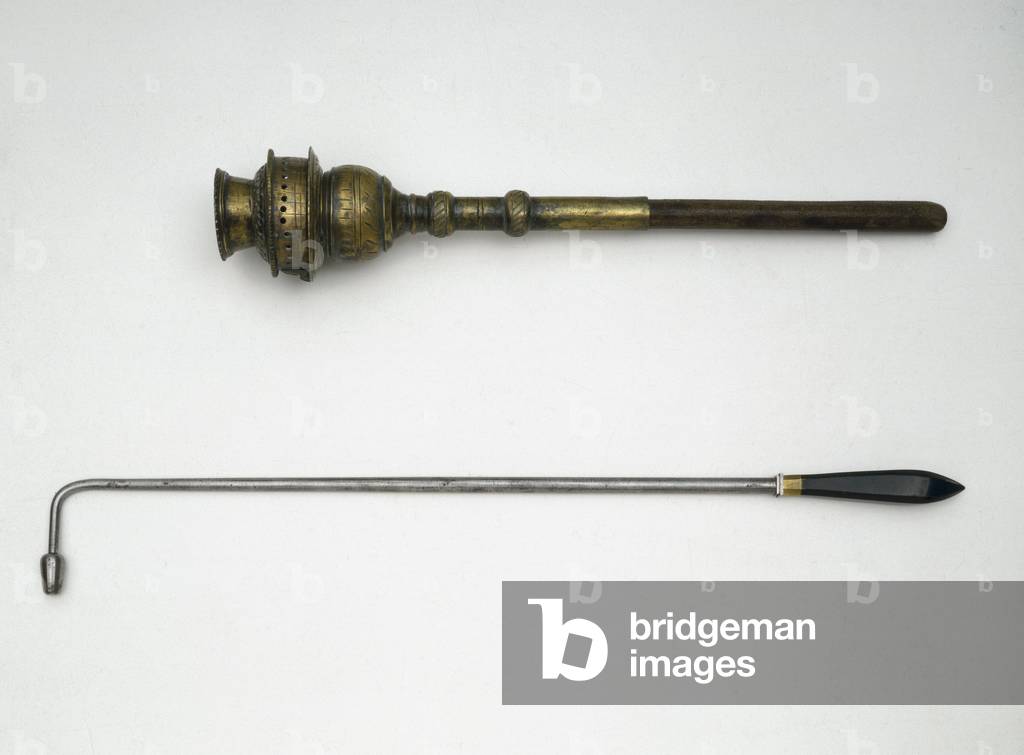 Image of Diseases, Plague Long handled cautery and fumigating torch ...