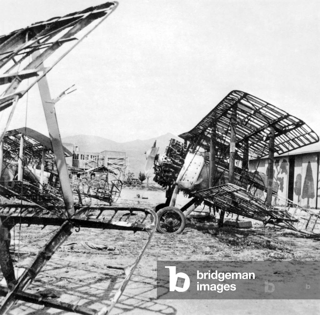 Image of Greece : Destroyed Greek aircraft