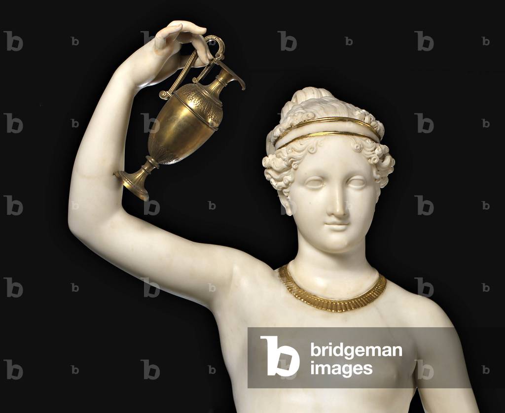 Image of Statue of the Goddess Ebe (Hebe), detail. Sculpture by Antonio