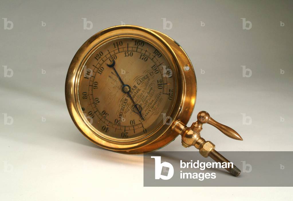 Image of Steam gauge from the HBC Sidewheeler 'Enterprise' (metal) by ...