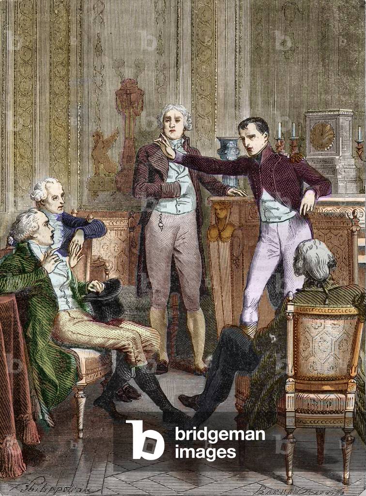 Image of The First Consul Bonaparte talking to the mathematician ...