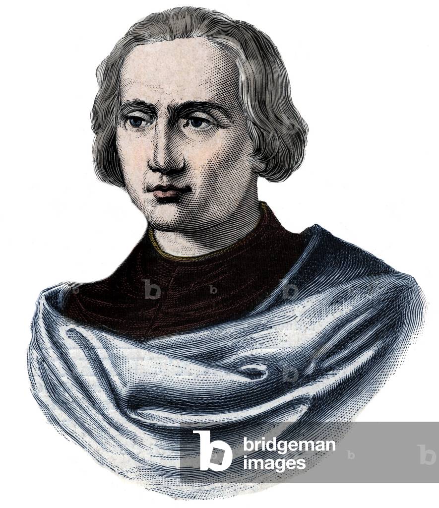 Image of Portrait of Christopher Columbus (1451-1506) Engraving of the ...