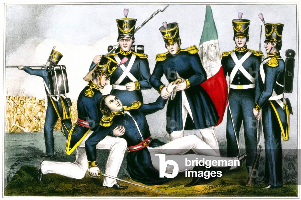 Image of Death of Colonel Clay, Battle of Buena Vista in 1847, by ...