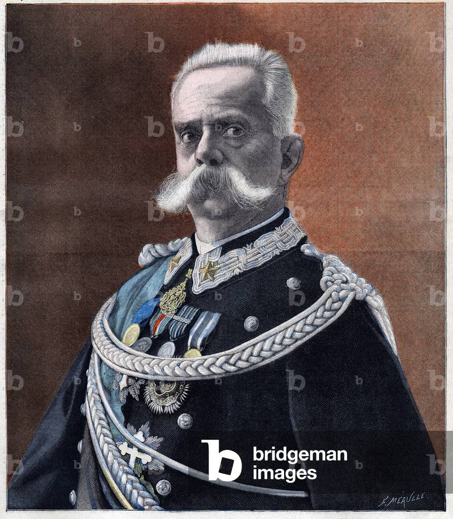 Image of Portrait of King Humbert I of Italy in 1900; (Umberto by ...