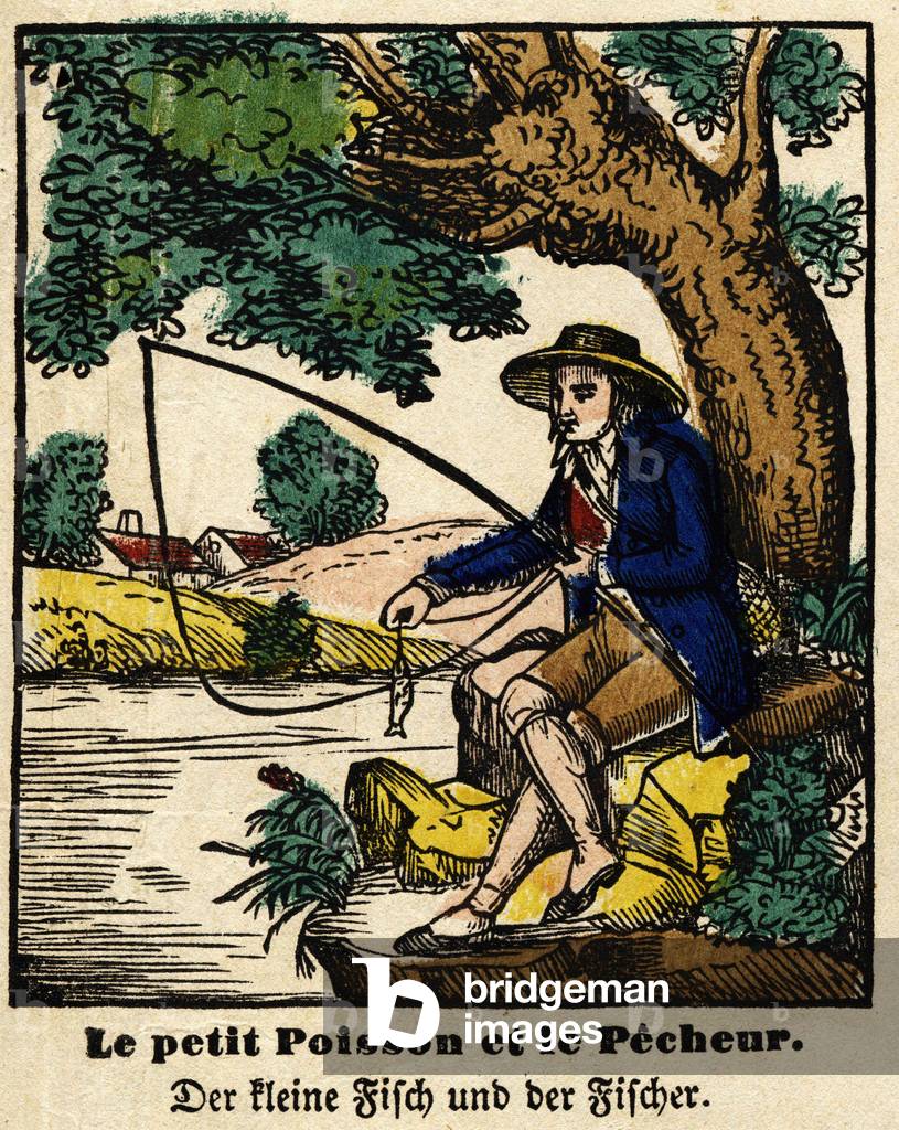 Image of Fables by La Fontaine: the little fish and the fisherman, by ...