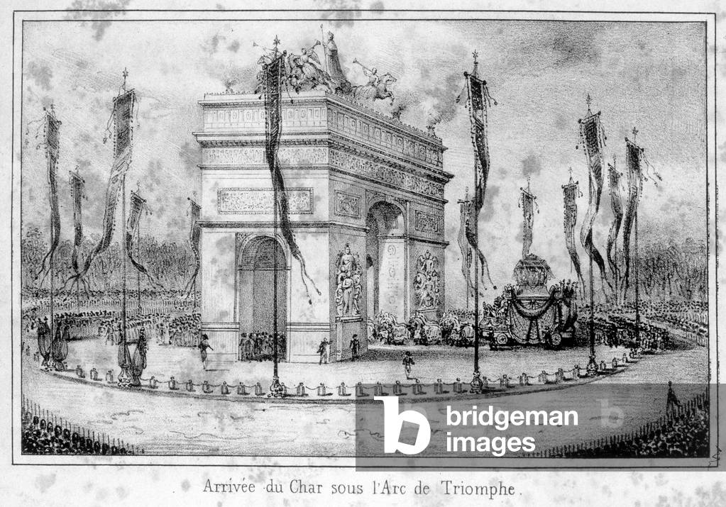 Image of Funeral of Napoleon I: arrival of the tank under the by ...