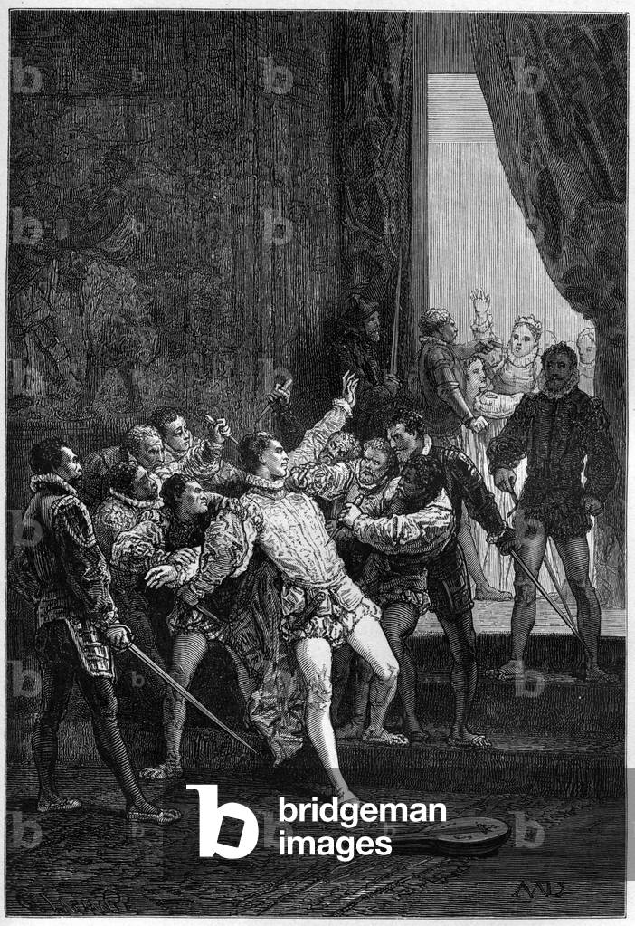 Image of Murder of David Rizzio (Davide) in the presence of Mary by ...