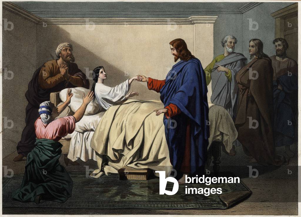 Image of Raising of Jairus' daughter - Jesus rescues Jaire's daughter ...
