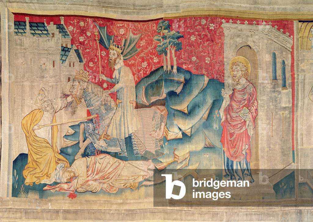 The Death of the Two Witnesses, 1373-87 (tapestry) by Bataille, Nicolas ...