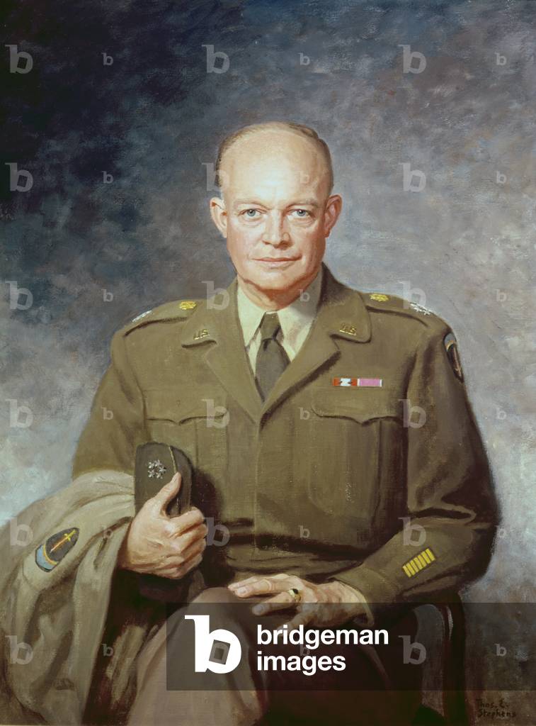 Image of Portrait of Dwight D. Eisenhower (1890-1969) 1947 (oil on ...