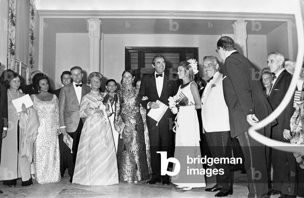 Image of Gregory Peck and his Wife With Princess Grace and Prince