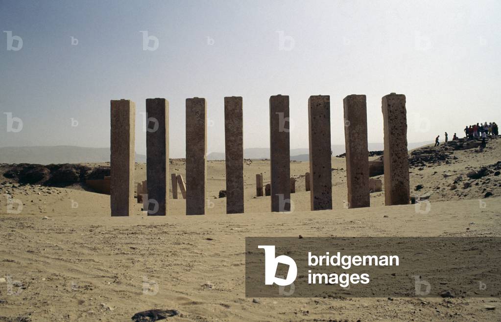 Image of The still standing pillars of the Awwam or Haram Bilqis
