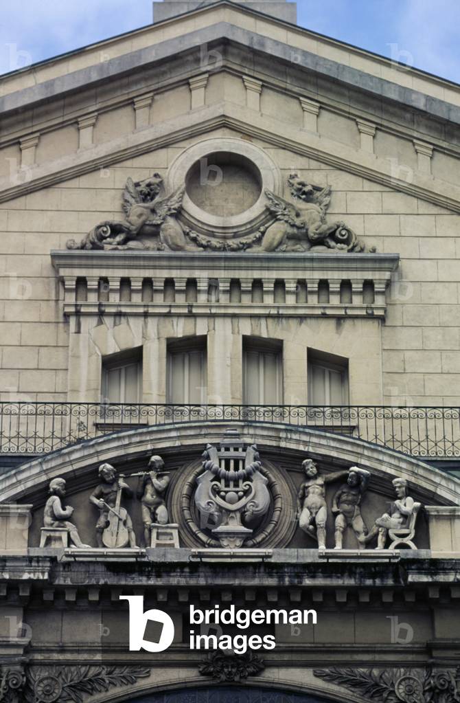 Image of Rear facade of Arriaga theatre, Neo-Baroque style, built in 1890