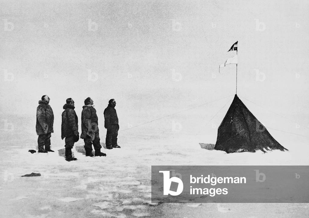 Roald Amundsen, Helmer Hanssen, Sverre Hassel and Oscar Wisting in ...
