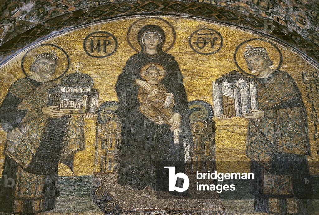 Image of Virgin and Child between the Emperors Justinian and ...