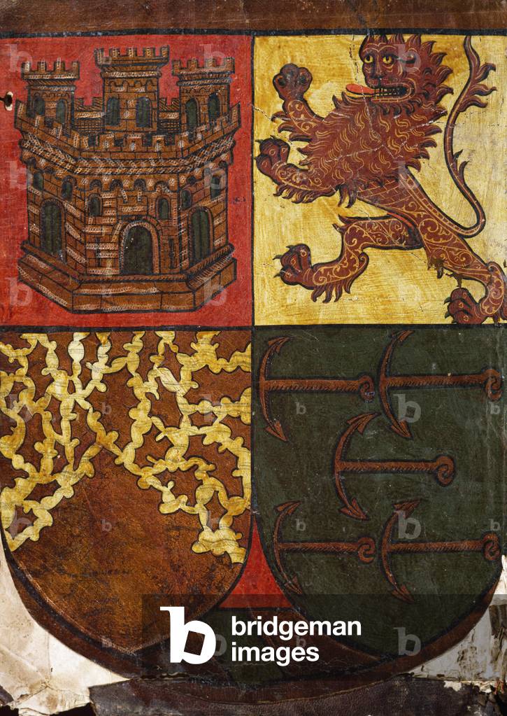 Image of Christopher Columbus' coat of arms, 15th century (drawing)