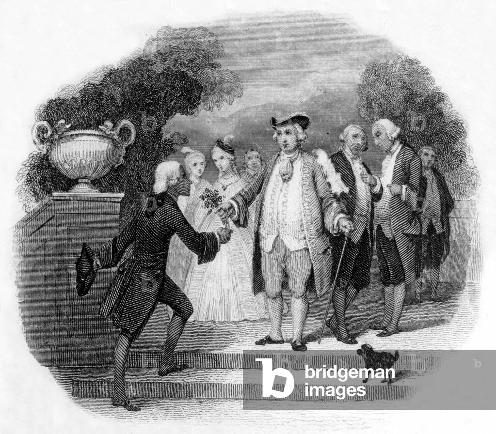 Antoine Augustin Parmentier (1737-1813) giving to French king Louis XVI ...