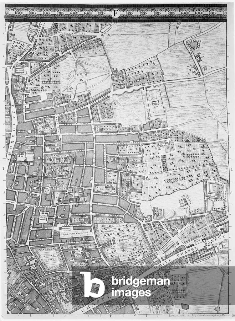 Image of A Map of Shoreditch and Whitechapel, London, 1746 (engraving ...