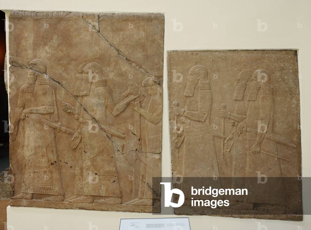 Image of Mesopotamian art. Assyrian. Orthostates with reliefs in the ...